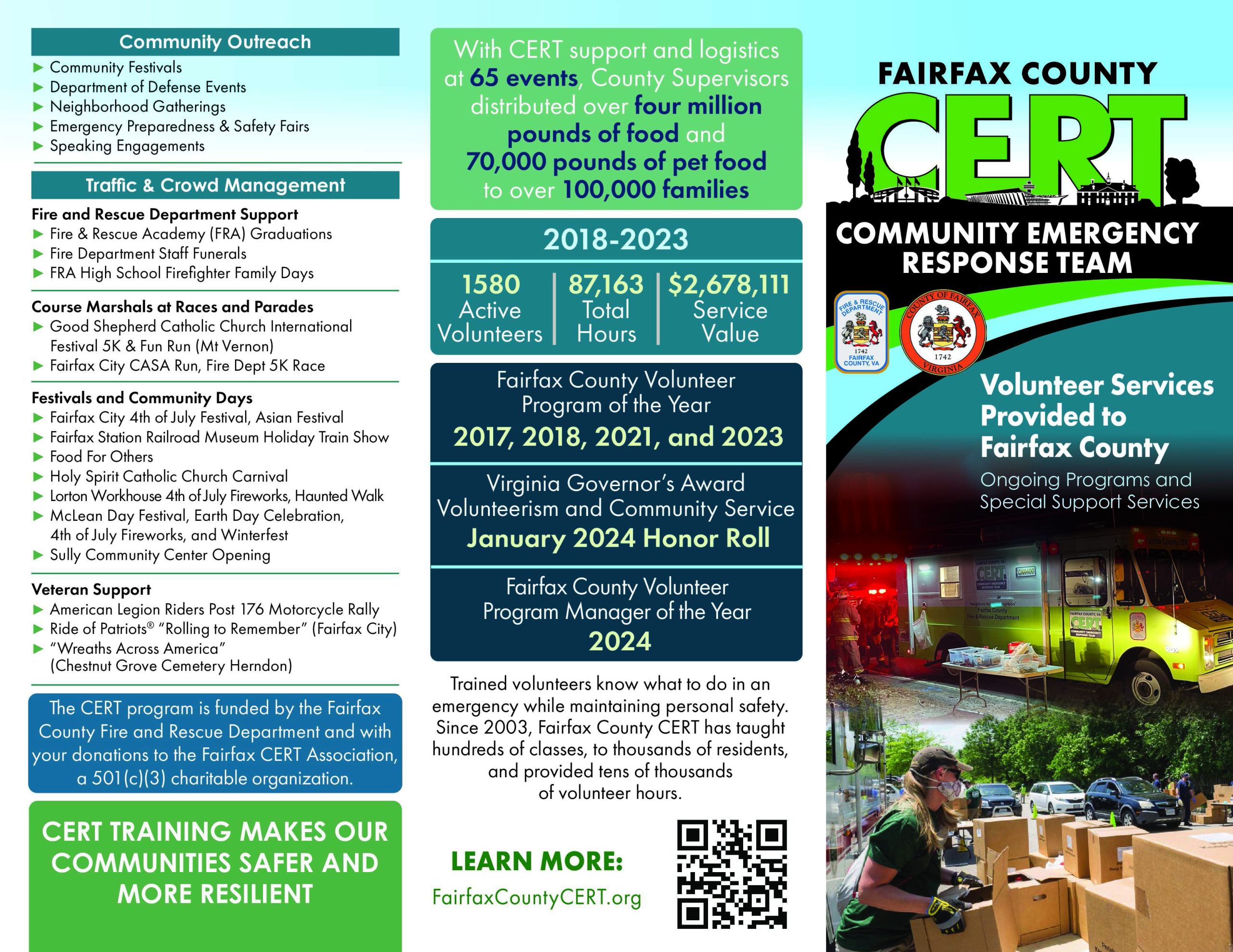 Table of Services - Fairfax County CERT