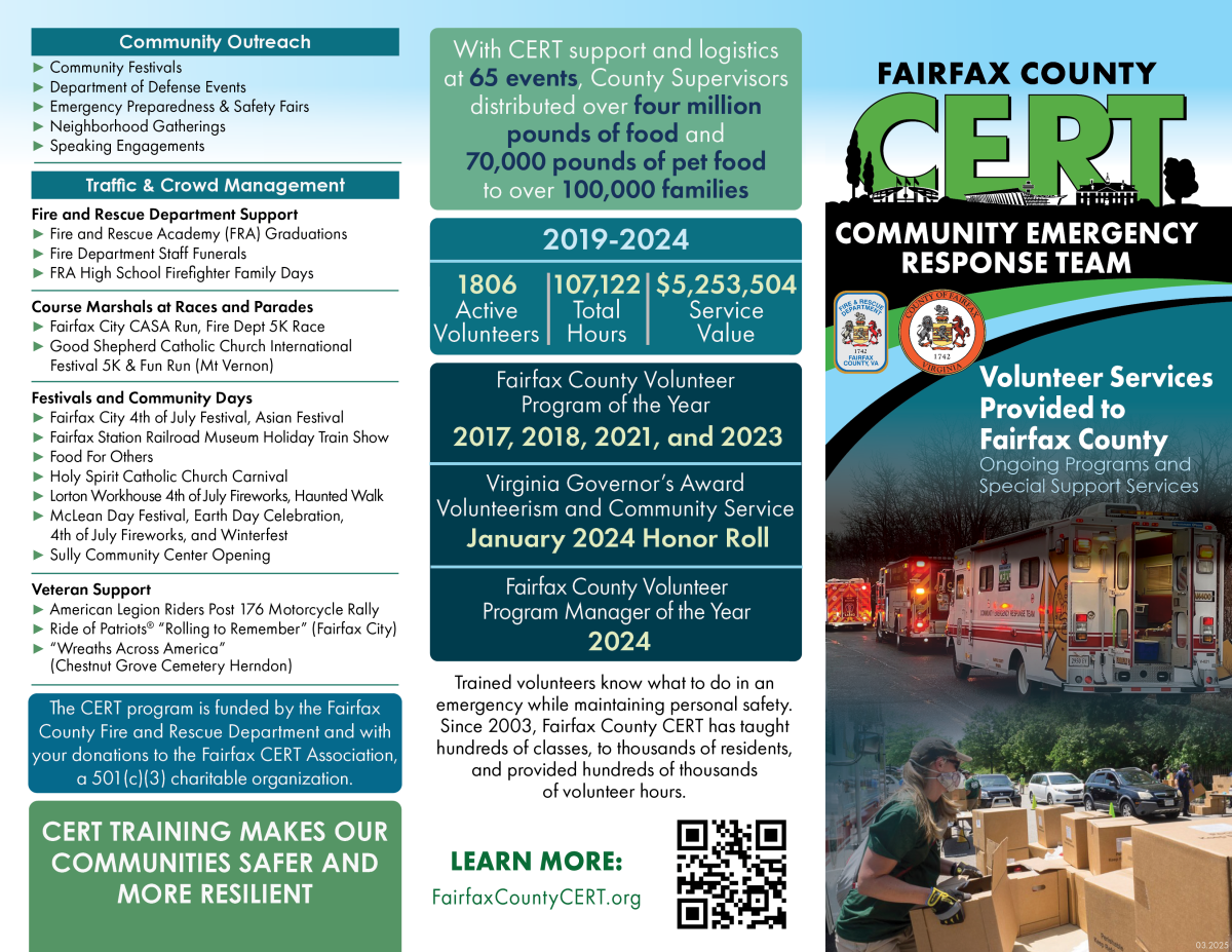 Table of Services - Fairfax County CERT